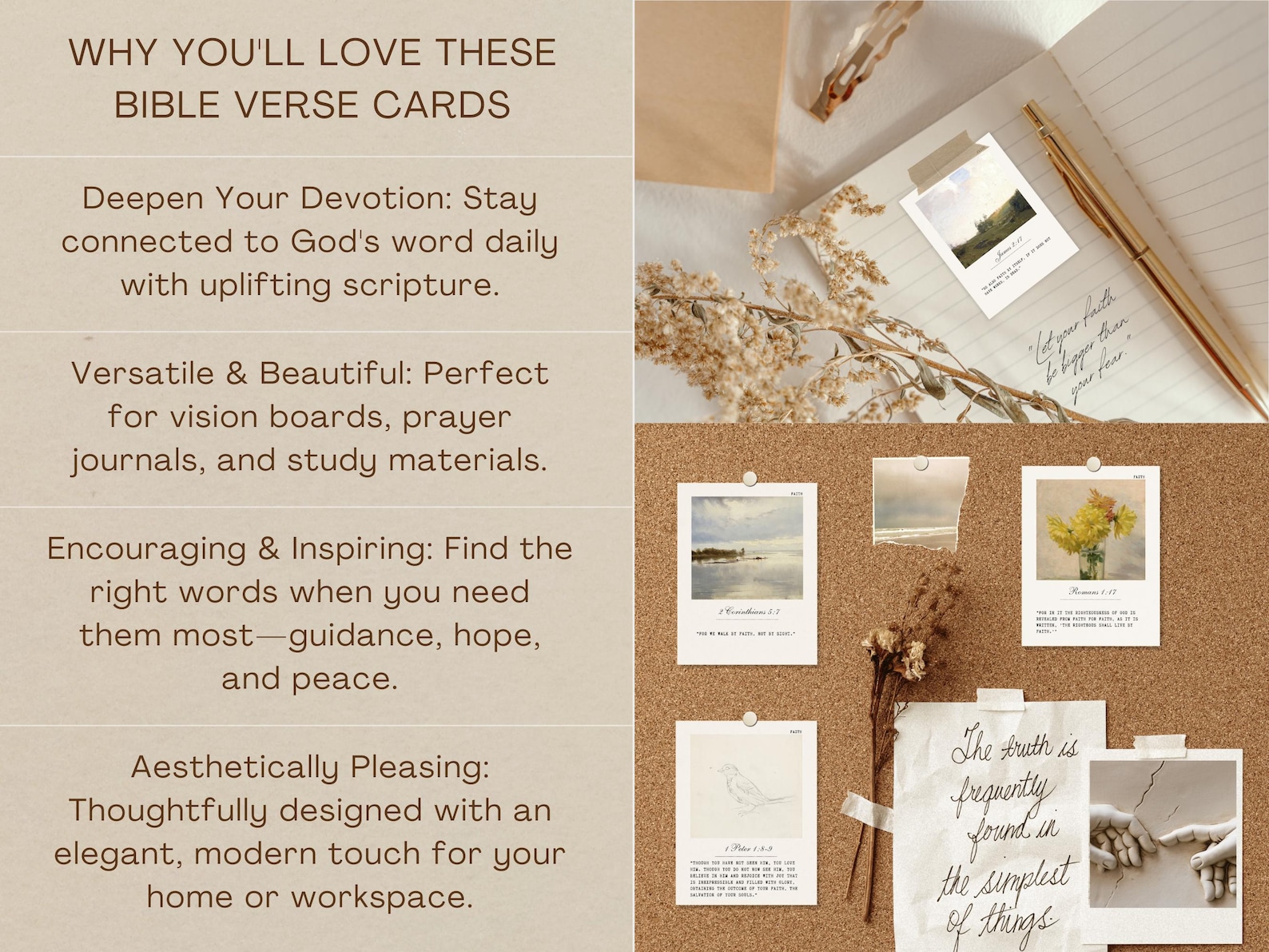 ESV 120 Bible Verse Cards - Printable Scripture for Vision Boards ...