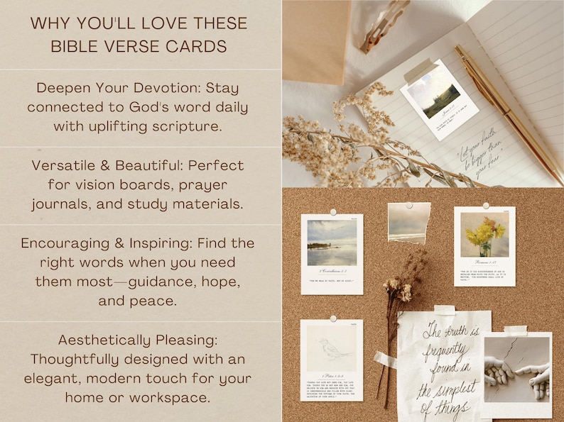 ESV 120 Bible Verse Cards - Printable Scripture for Vision Boards ...