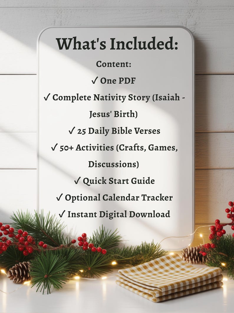 Christian Advent Calendar Printable | 25 Days Christmas Bible Verses ...