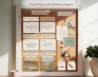 Printable Prayer Board Kit, Prayer Cards, Christian Wall Collage Bible ...
