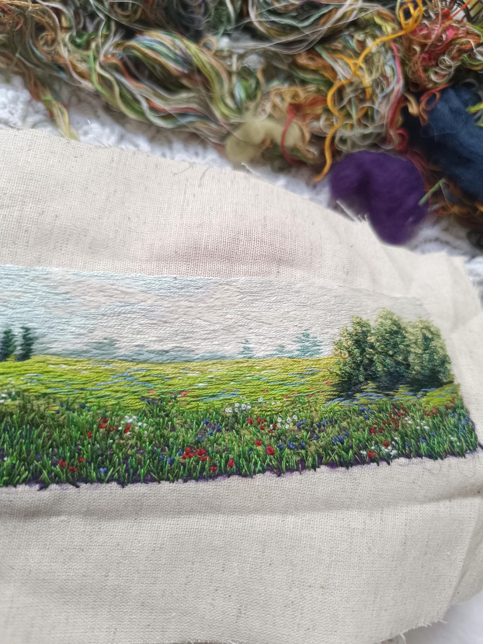 Summer Meadow – A Stitch of Tranquility, Thread Painting, 3d Embroidery ...