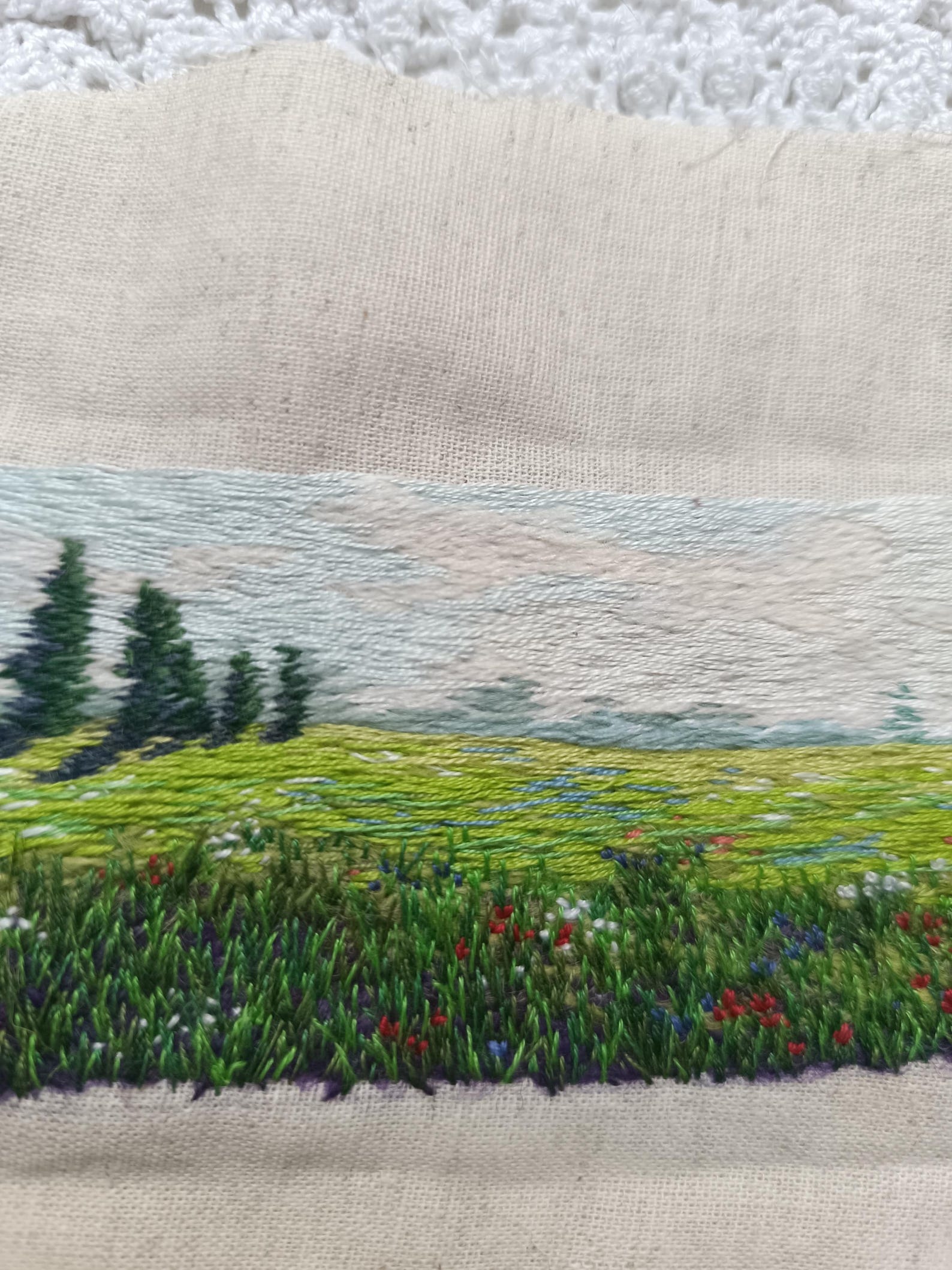Summer Meadow – A Stitch of Tranquility, Thread Painting, 3d Embroidery ...