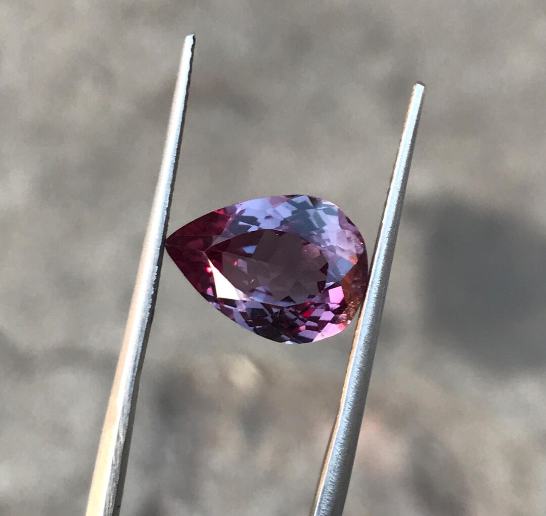 Alexandrite Pear Cut Gemstone, Lab Grown Alexandrite , 13X9 Mm Gemstone ...