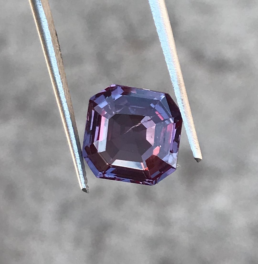 Lab Grown Alexandrite Minor Inclusion Gemstone, Asscher Cut Alexandrite ...