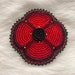 Beaded Red Flower Brooch - Etsy Canada