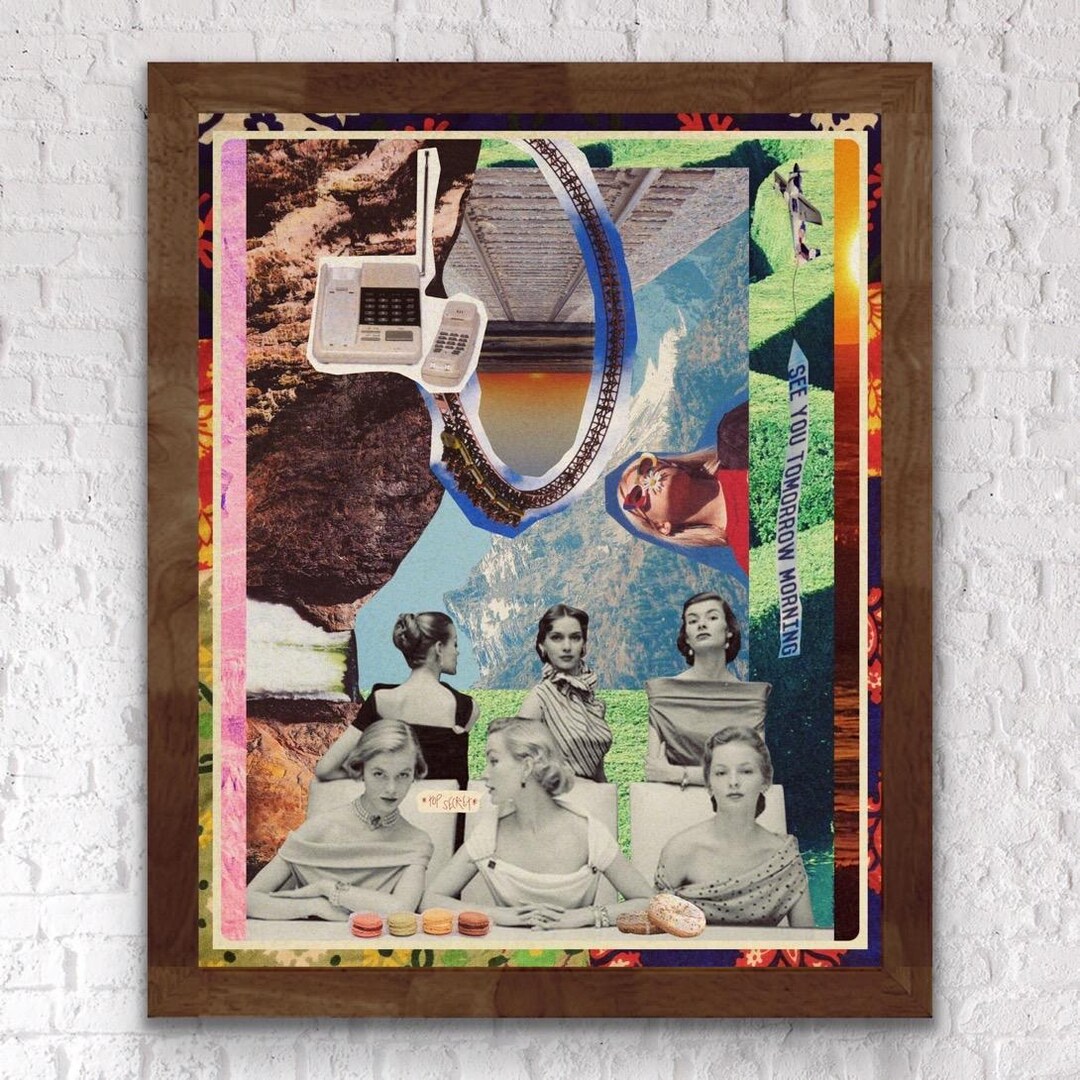 TOP SECRET - Digital Collage Art Print | Vintage Retro Surrealism ...