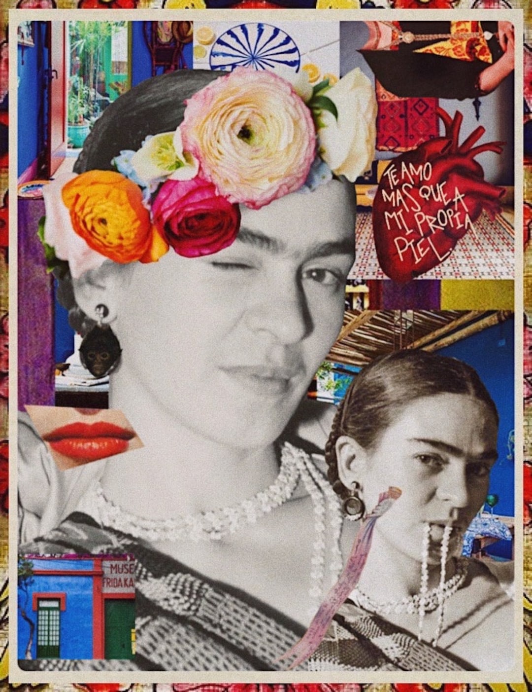 Frida Collage Print - Etsy