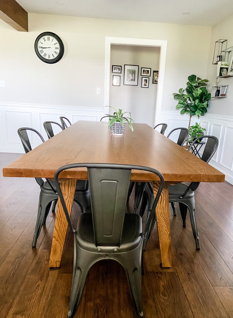 Farmhouse Dining Table Custom Amish Made Kitchen Table A - Etsy