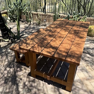 Amish Made Hardwood Outdoor Table: Solid Oak, Maple or Cherry - Etsy