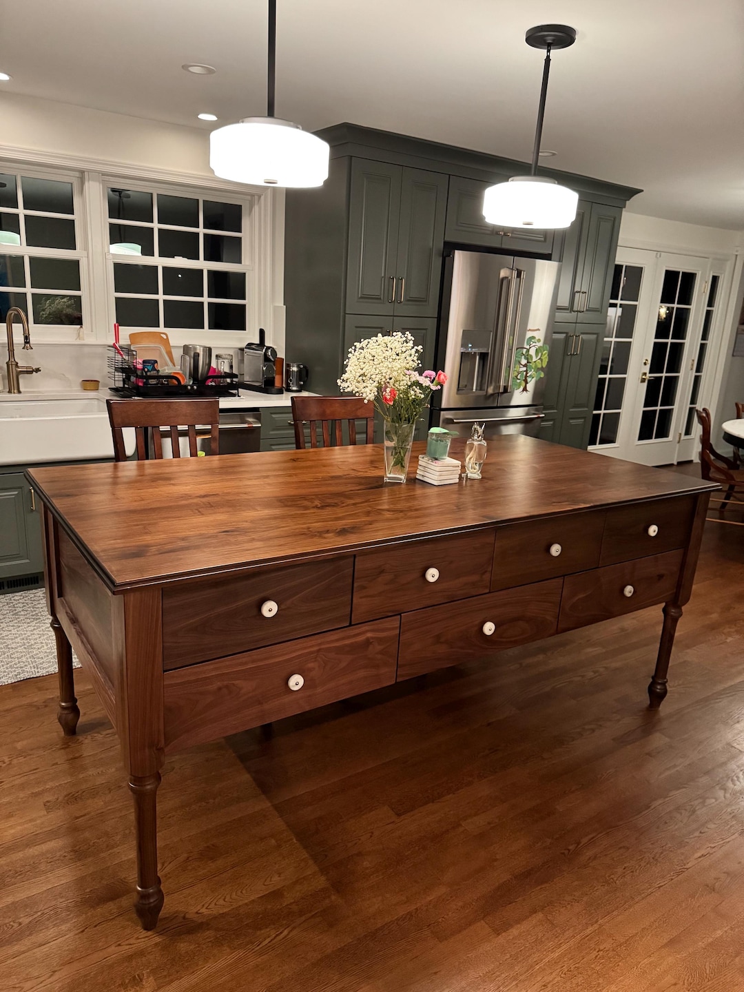 French Country Farmhouse Inspired Kitchen Island | Classic European ...