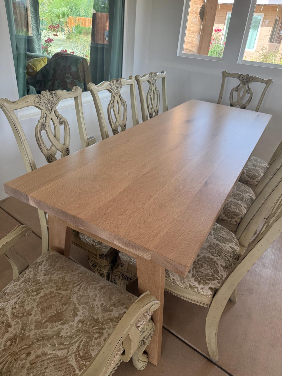 Handmade Hardwood Farmhouse Dining Table: Amish Crafted - Etsy
