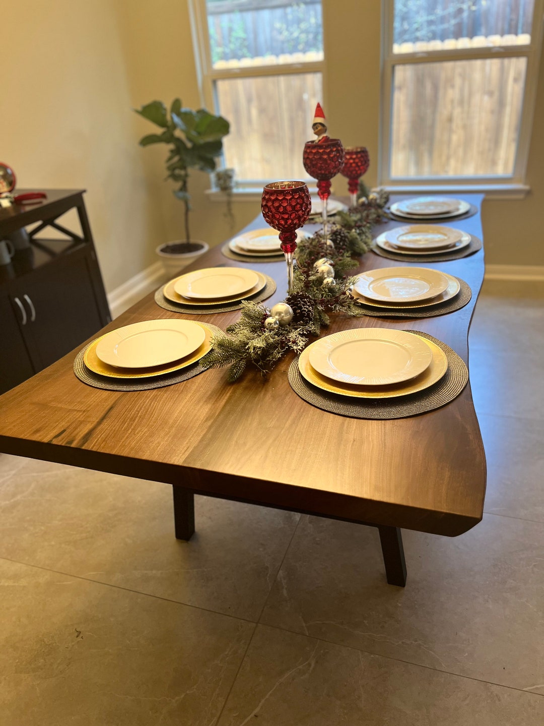 Black Walnut Dining Table, Live Edge Walnut Dining Table, Live Edge ...