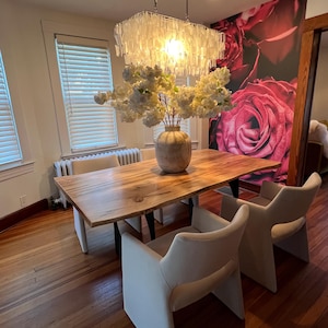 Live Edge Maple Dining Table: Wormy Ambrosia, Amish Handcrafted - Etsy