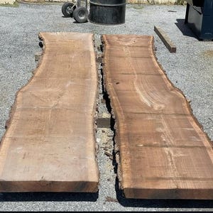 Amish Handcrafted Walnut Dining Table: Live Edge Solid Wood - Etsy