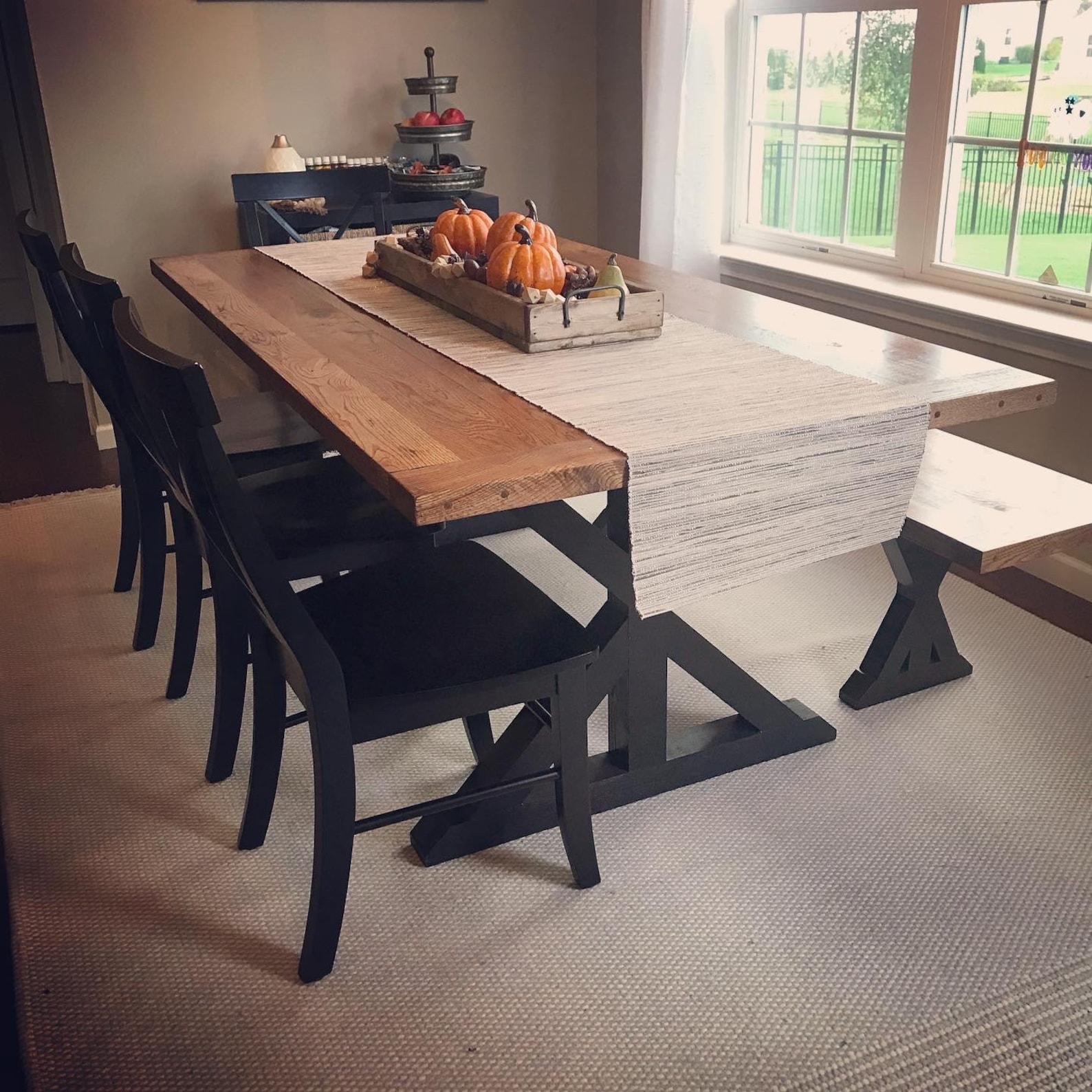 Amish Made Reclaimed Oak Farmhouse Dining Table - Custom Sizes - Etsy