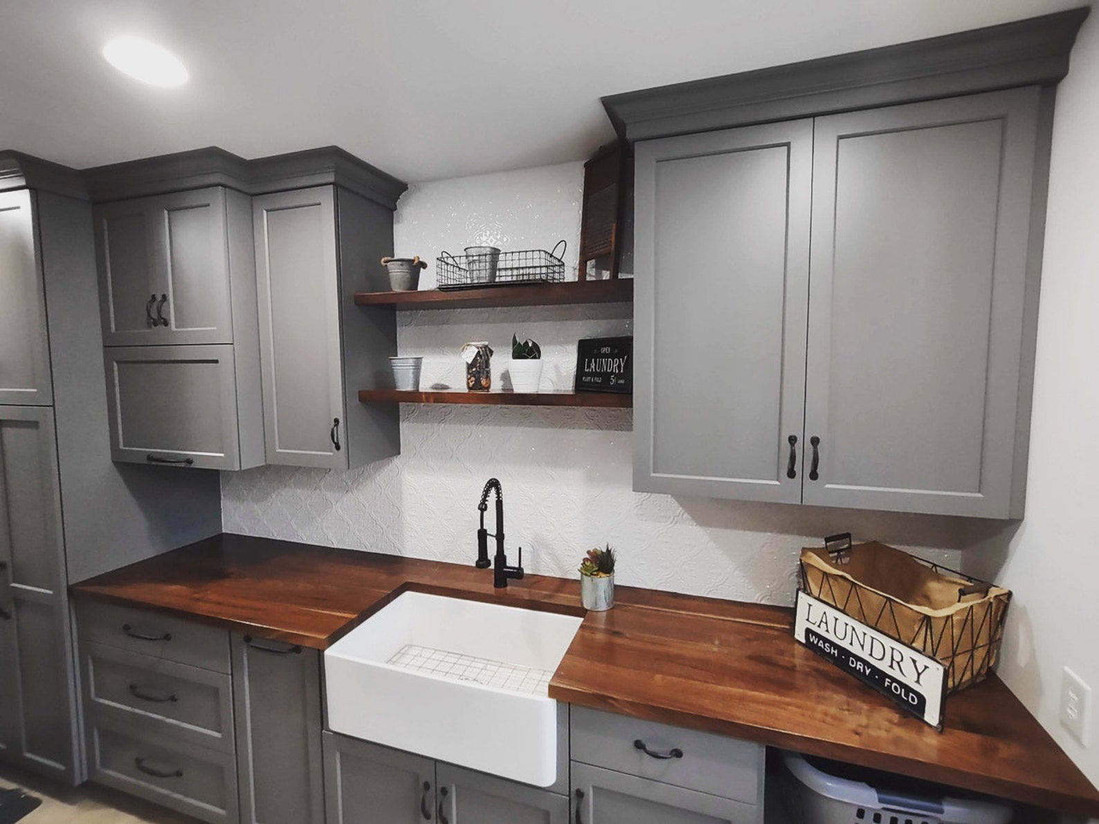 Black Walnut Butcher Block Kitchen Island Top - Amish Made - Etsy
