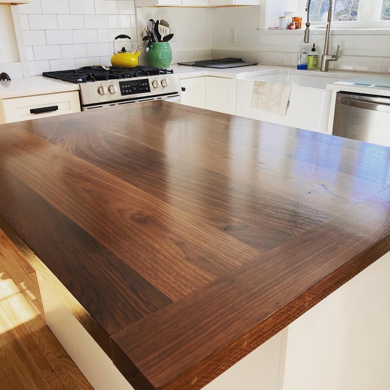 Custom Black Walnut Butcher Block Countertop: Amish Made Wood Top - Etsy