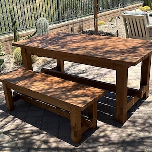 Amish Made Hardwood Outdoor Table: Solid Oak, Maple or Cherry - Etsy