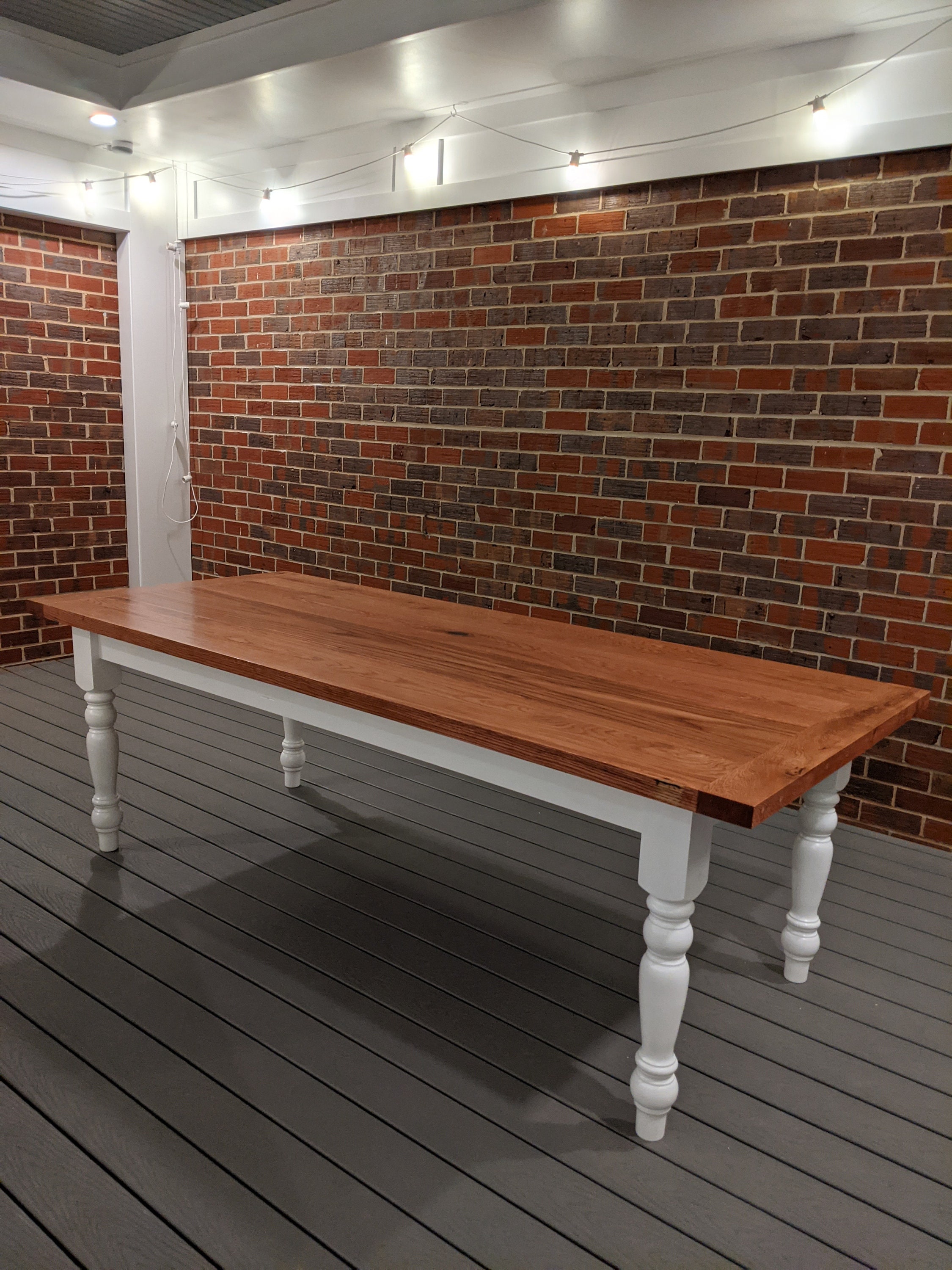 Farmhouse Kitchen Tables Customizable Amish Made Hardwood - Etsy