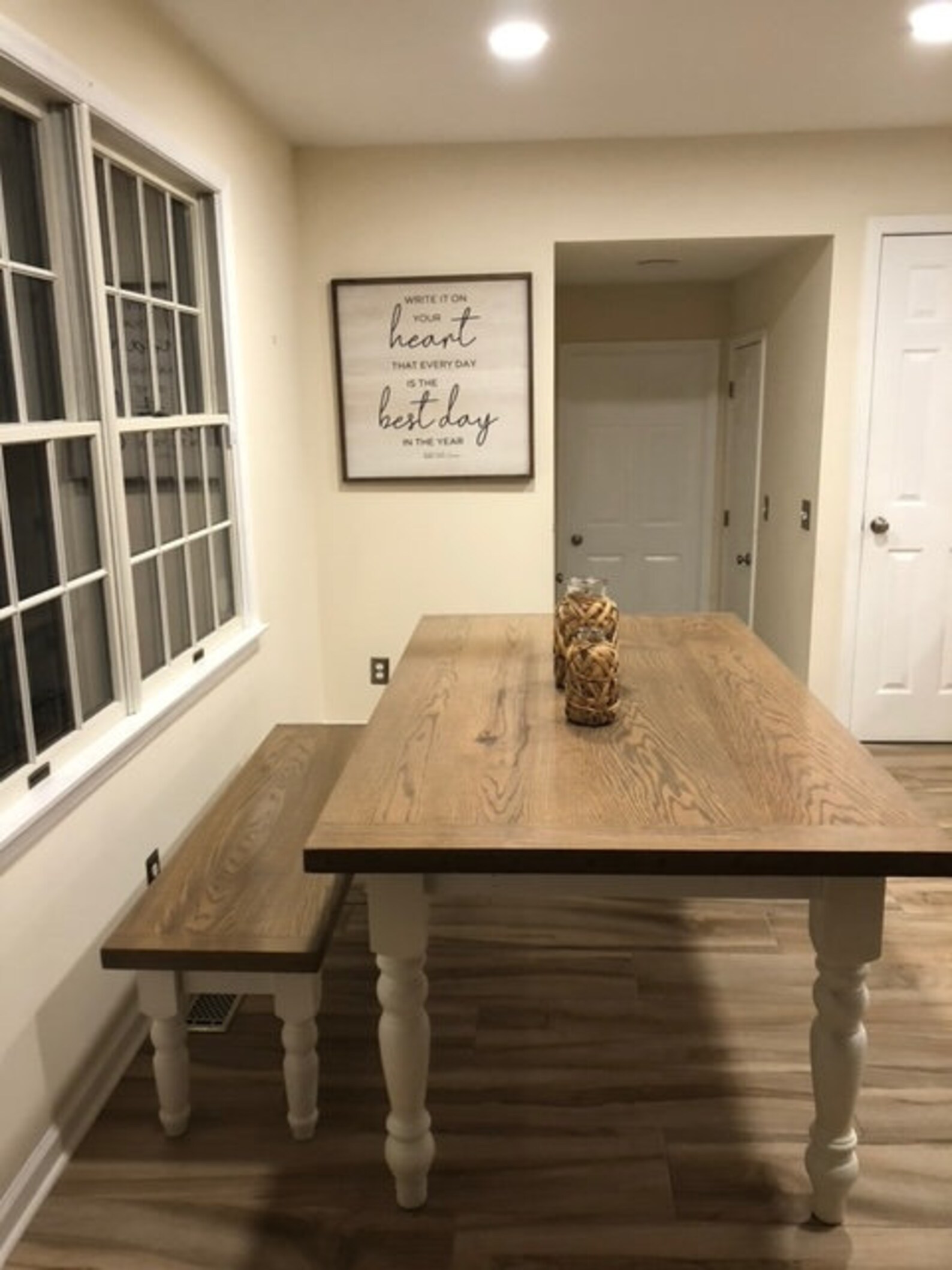 Amish Made Farmhouse Dining / Kitchen Table Lancaster County - Etsy
