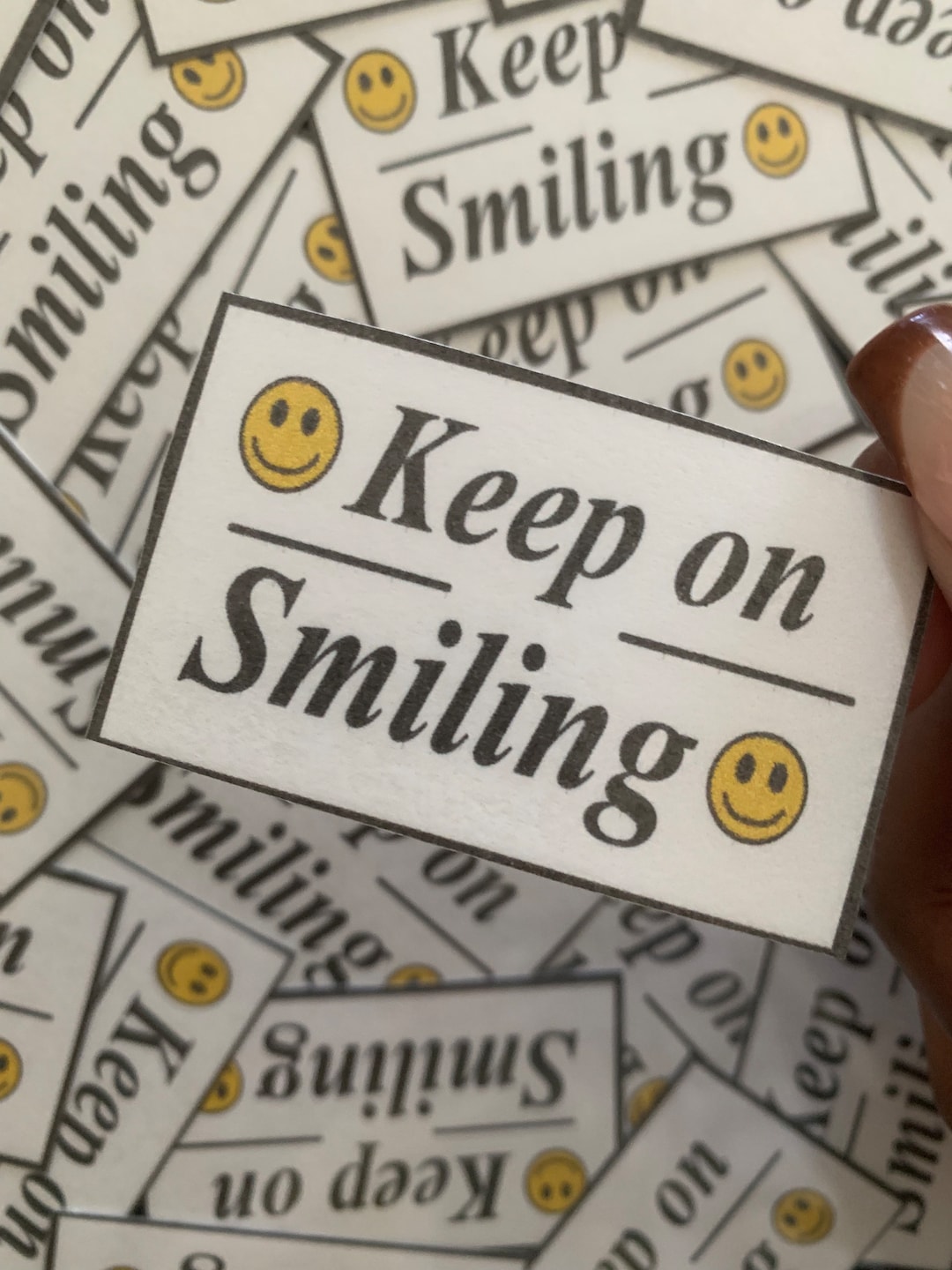 Handmade Aesthetic "keep on Smiling" Sticker, Summer, Waterproof ...