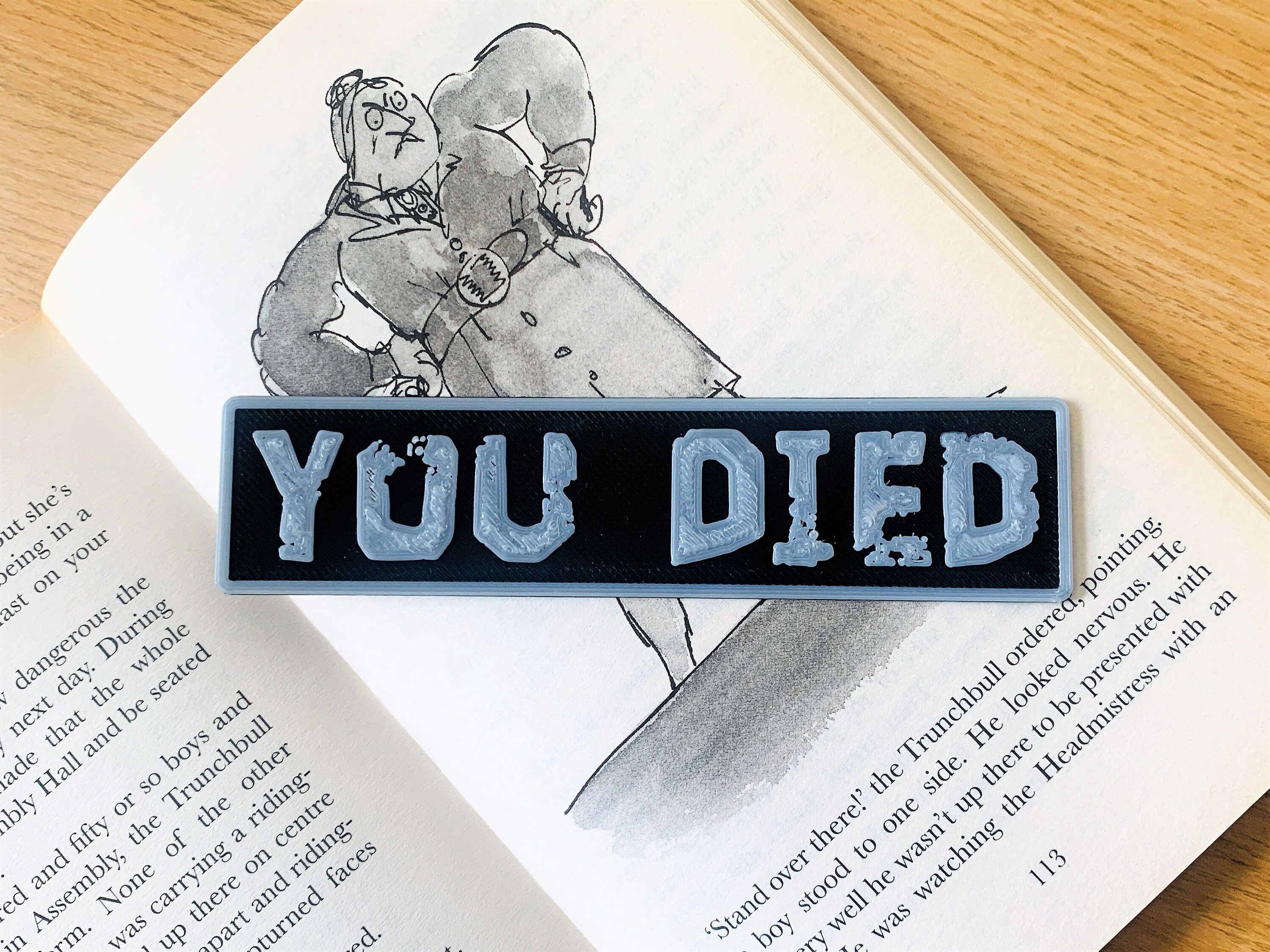 Roblox Doors Game Inspired You Died Bookmark & Plaque 3D - Etsy