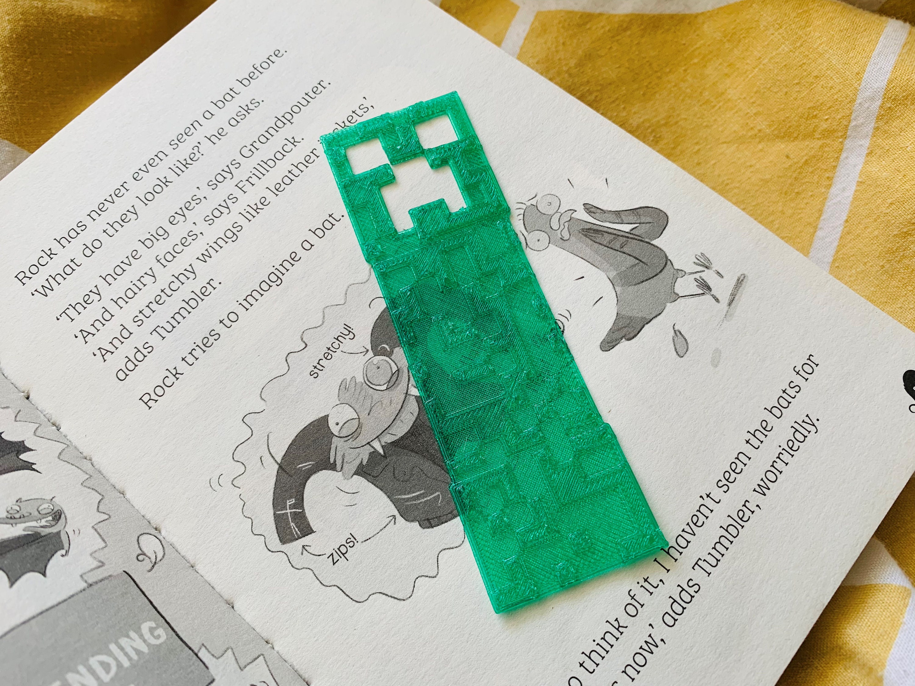 Minecraft Creeper Inspired Bookmark 3D Printed Gamer Kid Gift Party ...