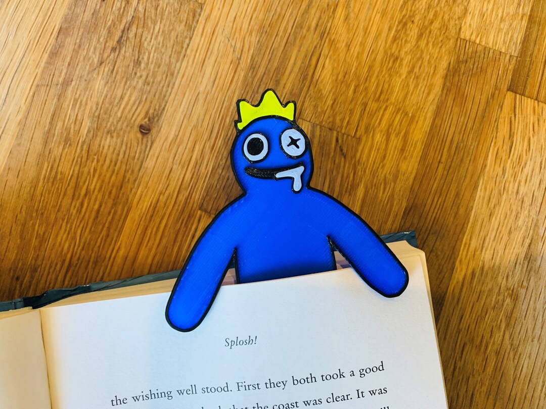 Rainbow Friends Game Inspired Blue Monster Bookmark - 3D Printed ...