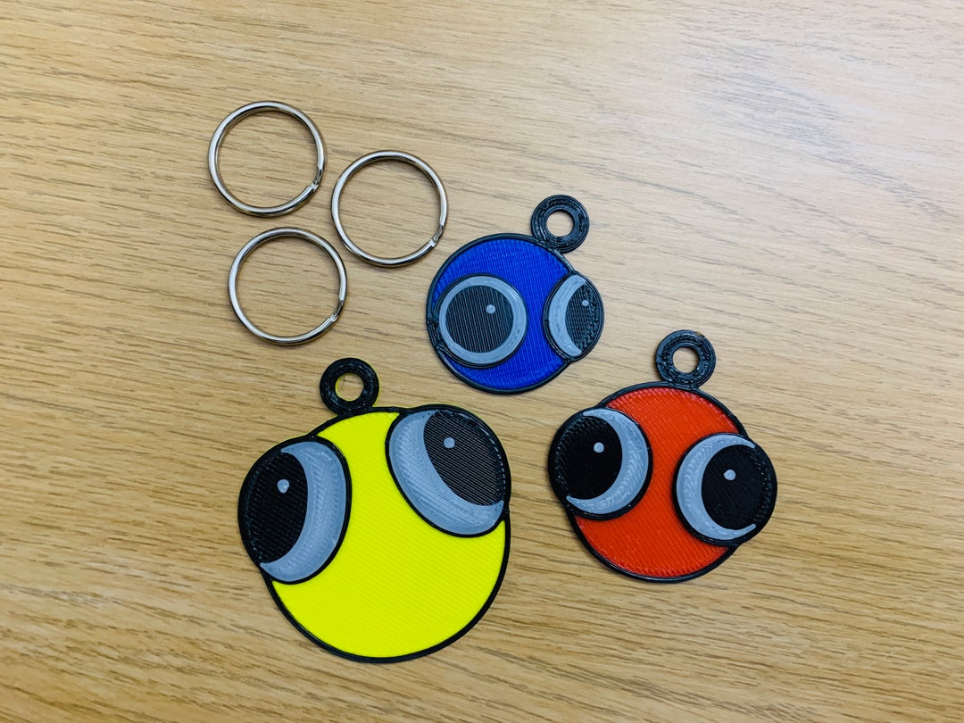 Rainbow Friends Game Inspired Lookies Bag Tag Set - 3D Printed - Gamer ...