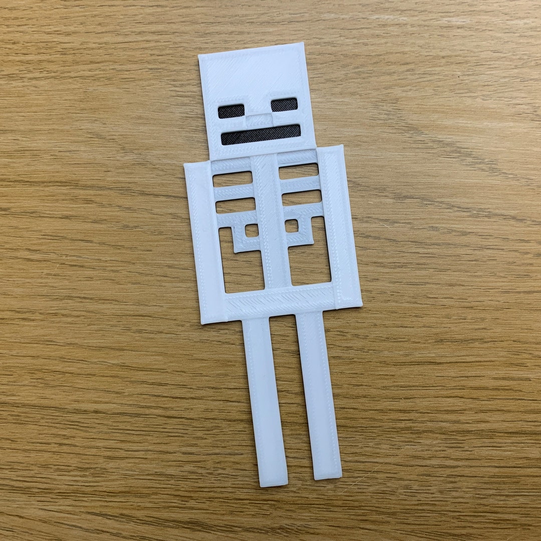 Minecraft Skeleton Inspired Bookmark 3D Printed Gamer Kid Gift Party ...