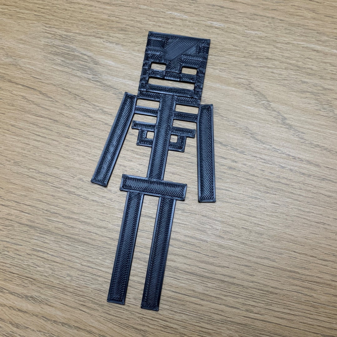 Minecraft Wither Skeleton Inspired Bookmark 3D Printed Gamer Kid Gift ...