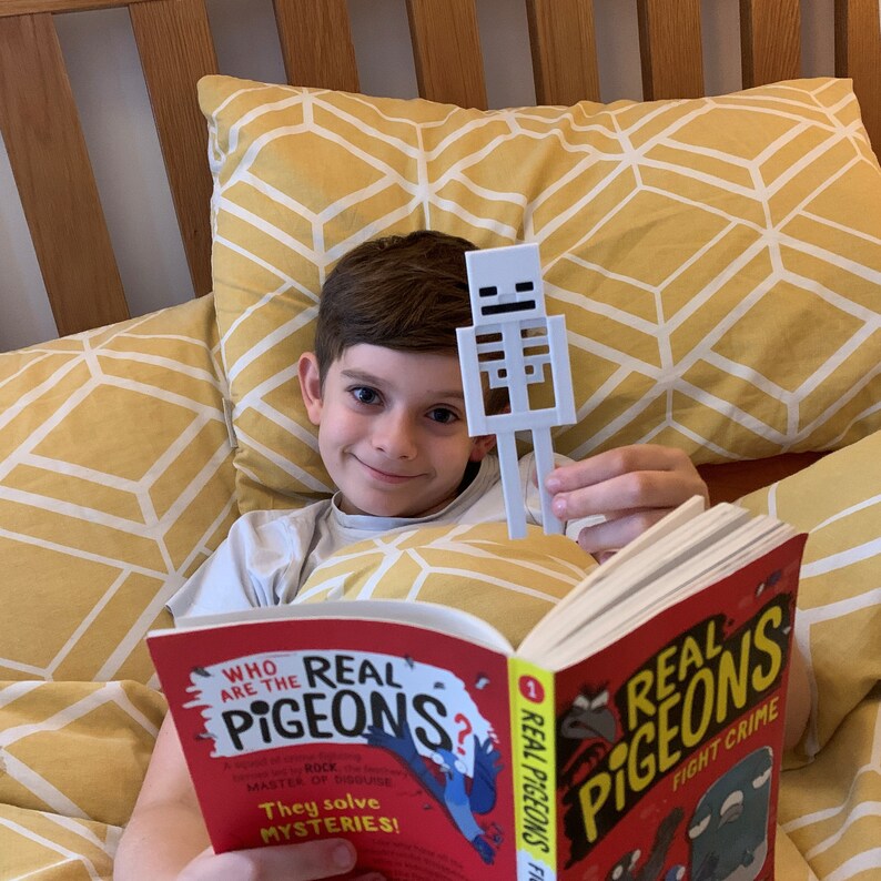 Minecraft Skeleton Inspired Bookmark 3D Printed Gamer Kid Gift Party ...