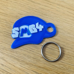 SMG4 Inspired Keyring / Bag Zip Tag 3D Printed Gamer Kid Gift Party ...