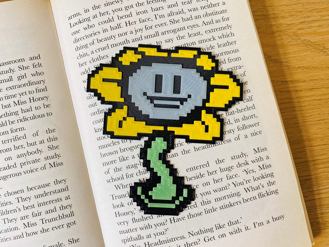Undertale Inspired Flowey Bookmark - 3D Printed - Gamer Kid Gift Party ...