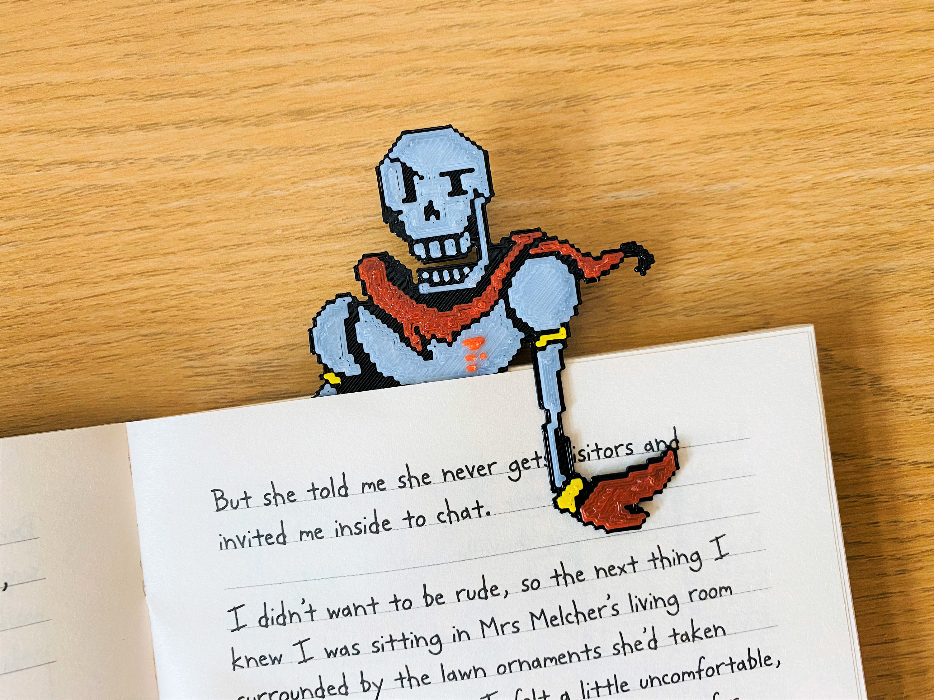 Undertale Inspired Papyrus Bookmark 3D Printed Gamer Kid - Etsy