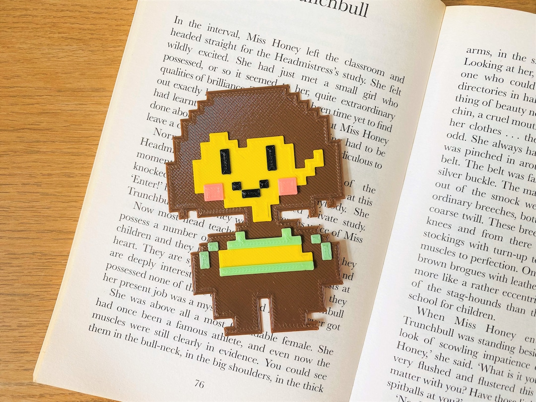 Undertale Inspired Chara Bookmark - 3D Printed - Gamer Kid Gift Party ...