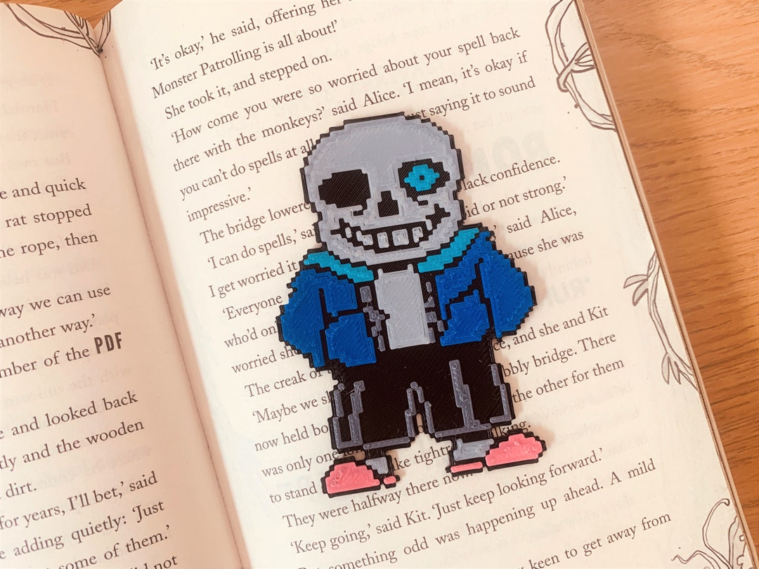 Undertale Inspired Sans Bookmark - 3D Printed - Gamer Kid Gift Party ...