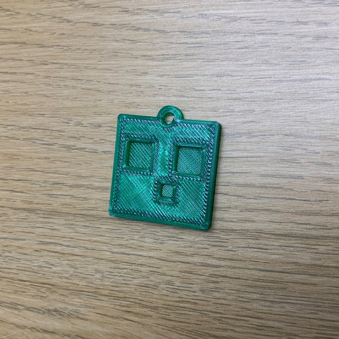 Minecraft Slime Inspired Keyring / Keychain / Bag Zip Tag - 3D Printed ...