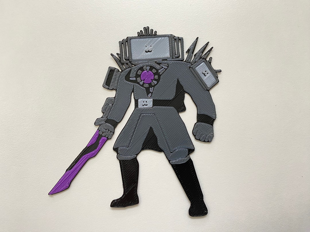 Skibidi Toilet Inspired Upgraded Titan TV Man Bookmark - 3D Printed ...