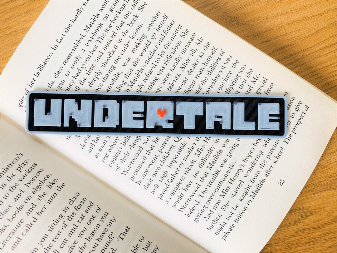 Undertale Inspired Logo Bookmark - 3D Printed - Gamer Kid Gift Party ...
