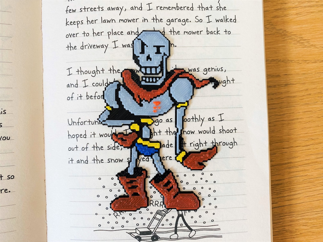 Undertale Inspired Papyrus Bookmark - 3D Printed - Gamer Kid Gift Party ...
