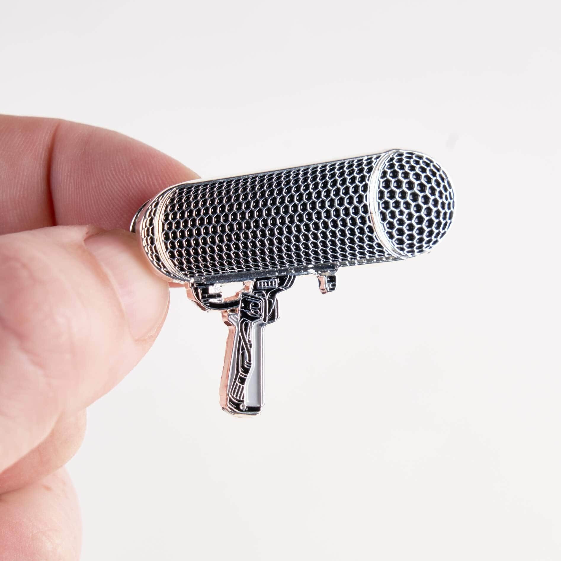 Microphone Blimp Enamel Lapel Pin Badge Gift for Sound Man - Etsy