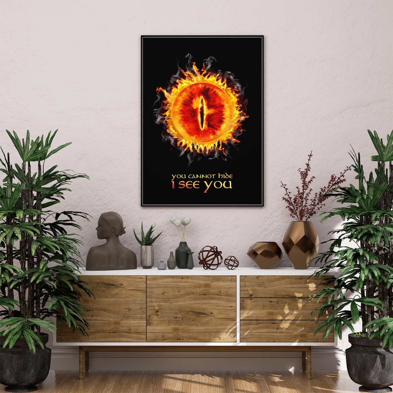 The Lord of the Rings sauron's Eye Movie Poster With Quote - Etsy