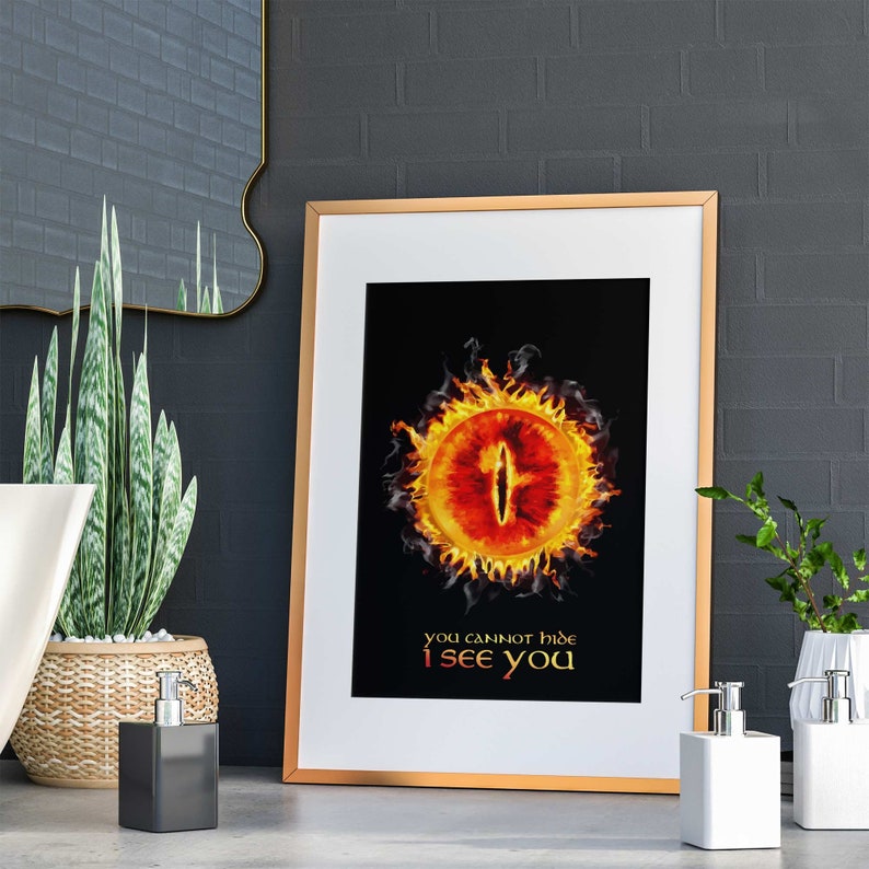 The Lord of the Rings sauron's Eye Movie Poster With Quote - Etsy