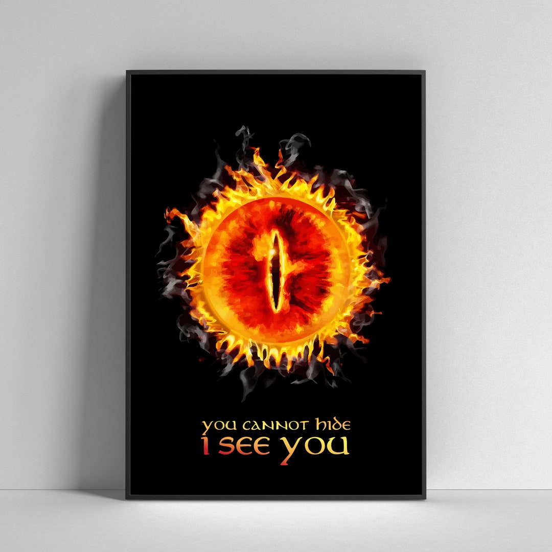 The Lord of the Rings (sauron's Eye) Movie Poster With Quote - Etsy