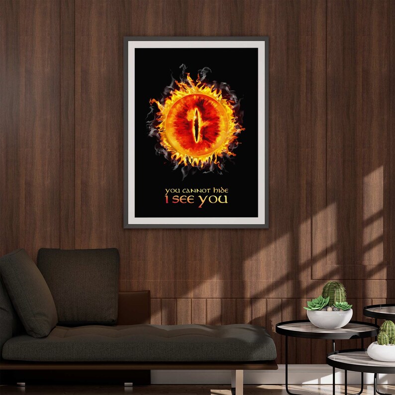 The Lord of the Rings sauron's Eye Movie Poster With Quote - Etsy
