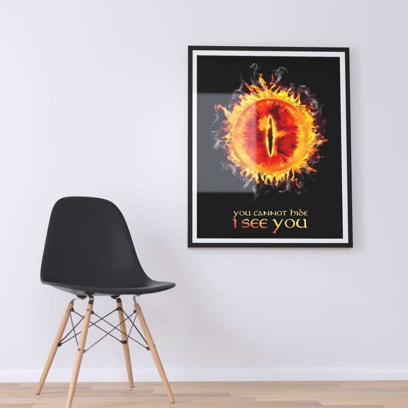 The Lord of the Rings sauron's Eye Movie Poster With Quote - Etsy
