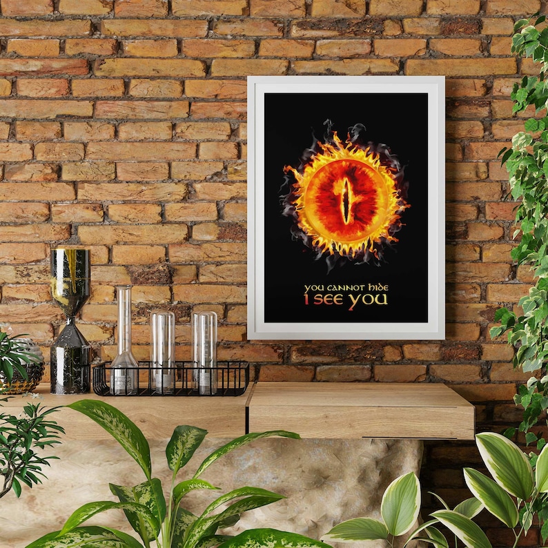 The Lord of the Rings sauron's Eye Movie Poster With Quote - Etsy