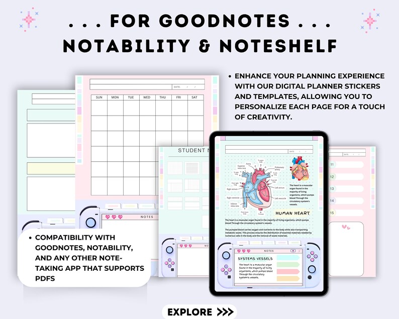Digital Notebook | Goodnotes Notebook, iPad Notebook, Student Notebook ...