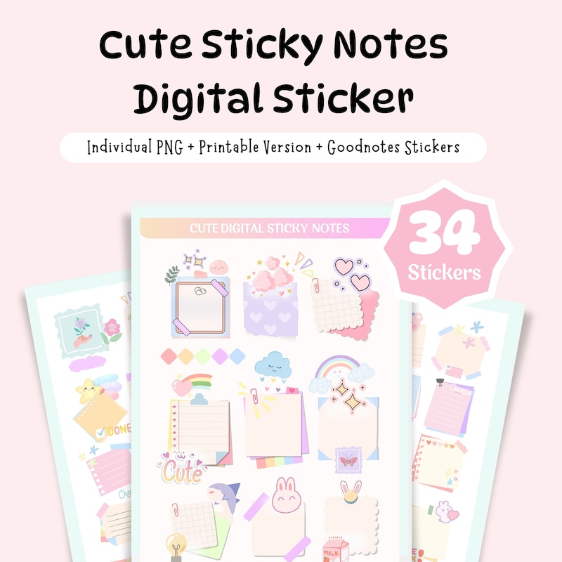 Cute Sticky Notes - Etsy